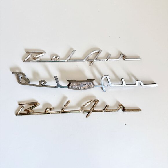 Other | Vintage 195s Chevrolet Chevy Belair Rear Quarter Panel Emblem ...